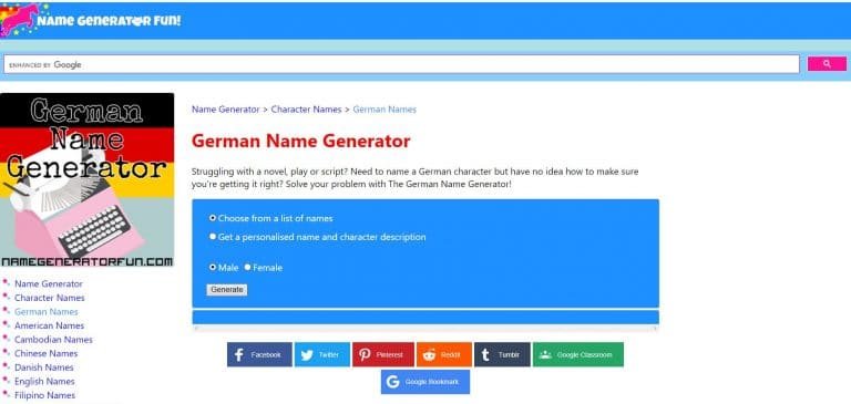 6 Best German Name Generator You Can Use to Name People & Business